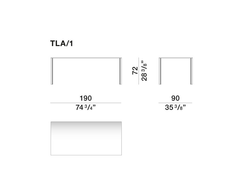 Italian design minimal coffee table - LessLess - Molteni&C